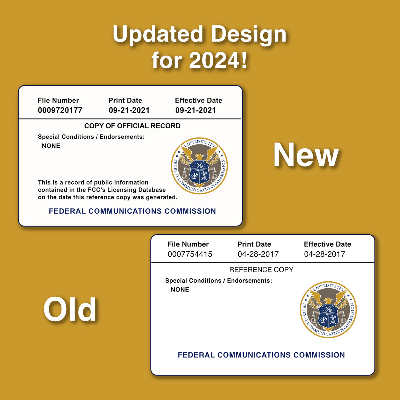 PVC Wallet Sized FCC license Card – HamStuffOnline