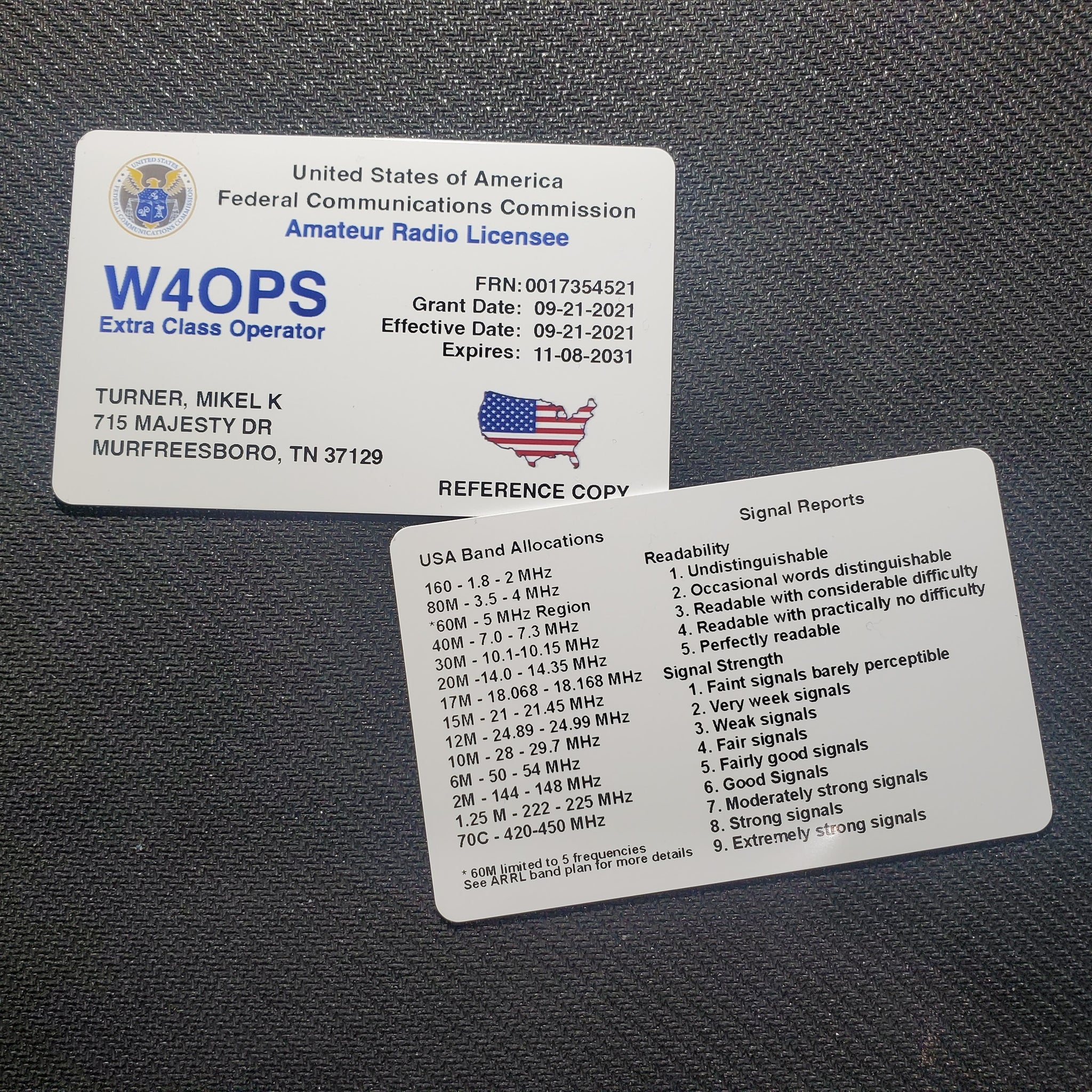 PVC Wallet Sized Amateur Radio Ham Reference Card – HamStuffOnline