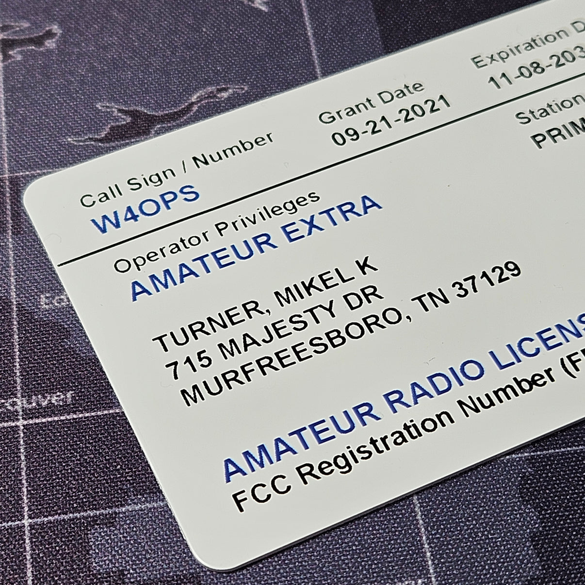 PVC Wallet Sized FCC license Card – HamStuffOnline