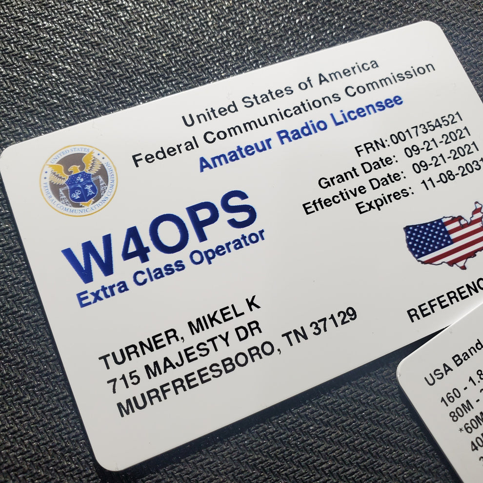 PVC Wallet Sized Amateur Radio Ham Reference Card – HamStuffOnline